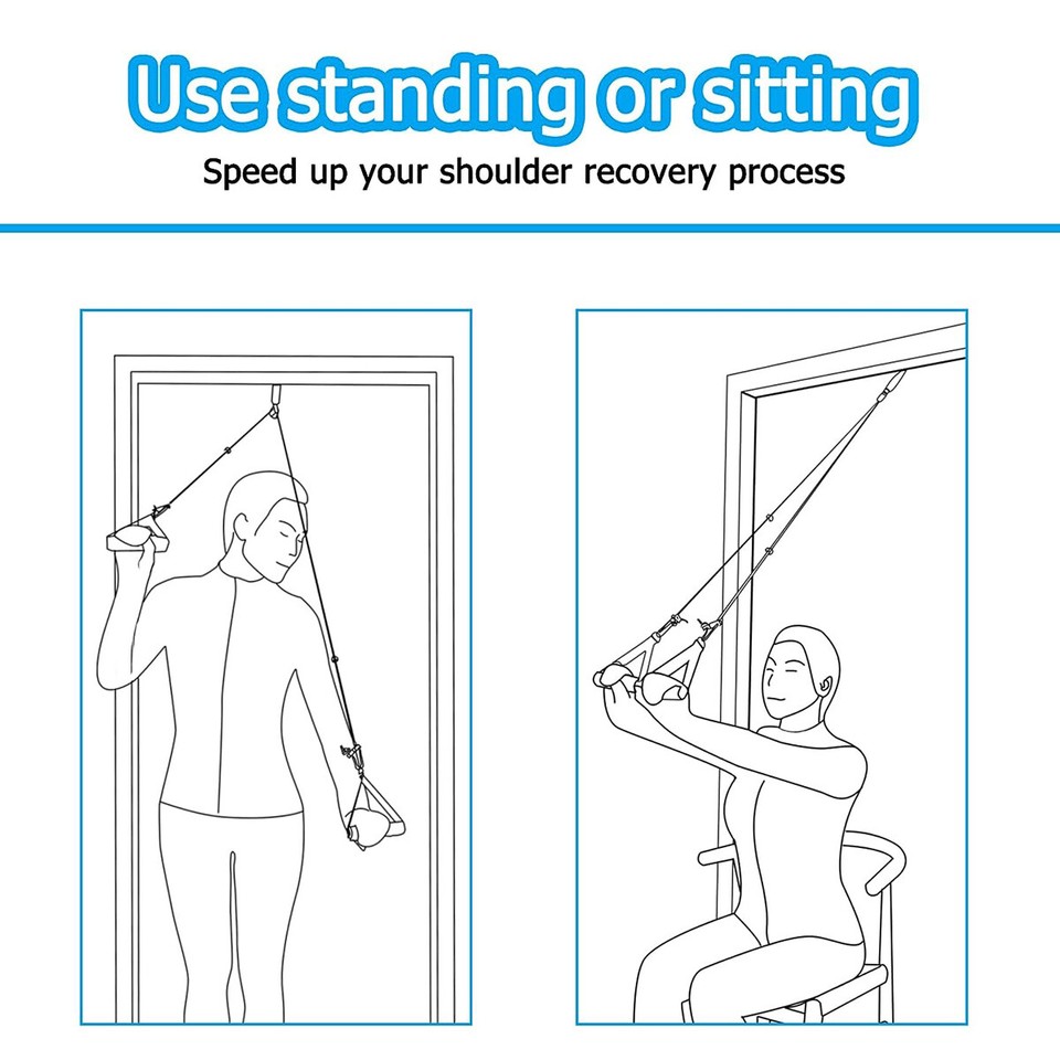 Exercise Pulleys for Shoulder Rehab Over Door Pulley for Physical ...