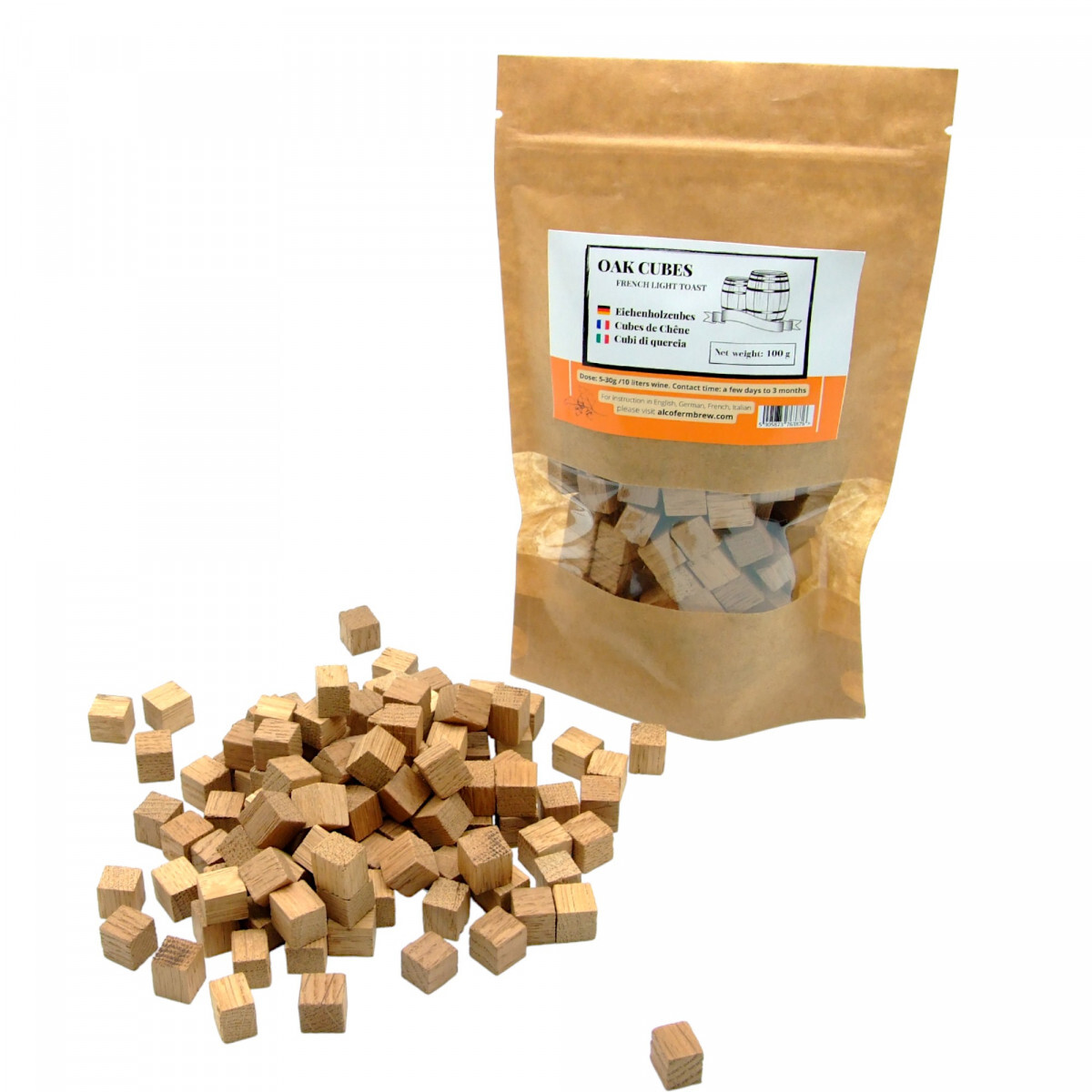 French Oak Cubes - French Oak Squares, Oak Wood Cubes, Oak Chips, Oak ...