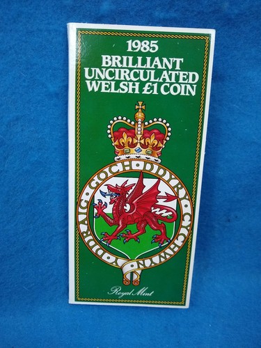 1985 Welsh Leek £1 One Pound Brilliant Uncirculated Coin Pack KM 941 | eBay