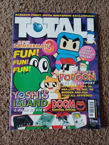 Vintage Total Nintendo SNES NES Gameboy Magazine Issue No 47 Ft ...