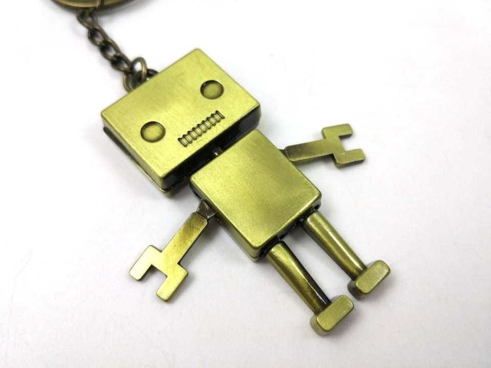 Steampunk Robot Android Keychain Antique Metal 6x5.5cm Vintage ...