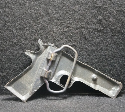 WI09156 VINTAGE 1970sCUT-OUT ***COLT M1911*** GUN FASHION MENS BRASS ...