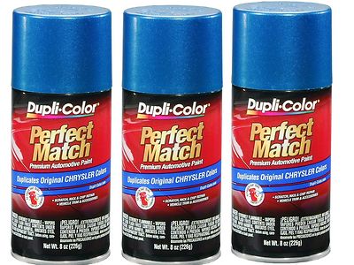3-Cans Duplicolor BCC0422 For Chrysler Code PB3 Intense Blue Spray ...