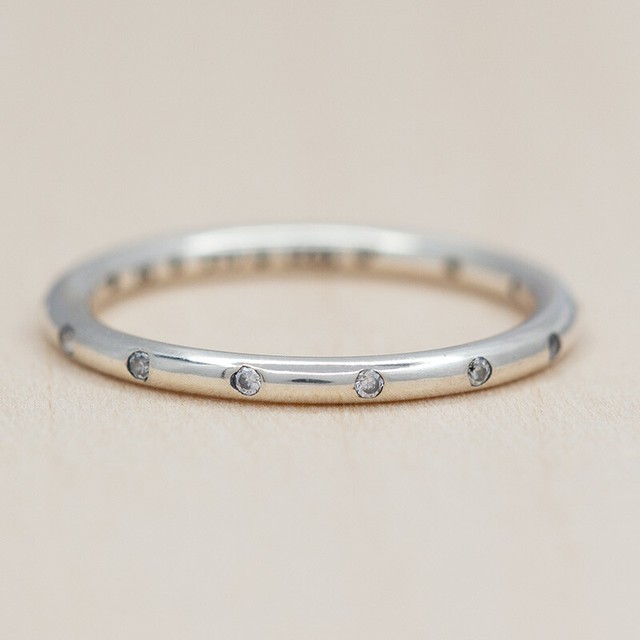 Authentic PANDORA Simple Sparkling Band Ring Eternity Droplets ...