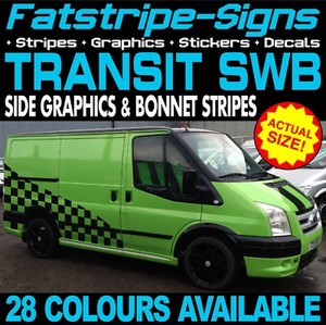 to fit FORD TRANSIT SWB GRAPHICS STICKERS STRIPES DECALS MK6 MK7 ...