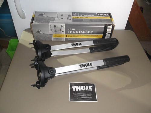 GENUINE THULE 830 ROOFTOP STACKER VERTICAL KAYAK CARRIER SET - BOXED ...