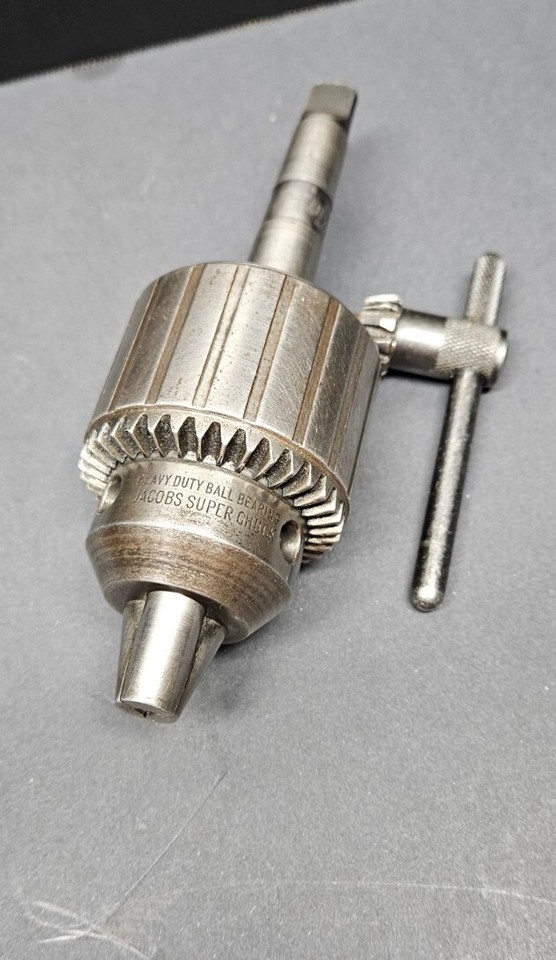 Jacobs 14N Ball Bearing Drill Chuck & 2MT Arbor ½" Cap. Machinist Super ...
