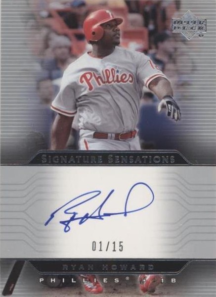 2005 Upper Deck - Signature Sensations #HO Ryan Howard /15 (AU) for ...