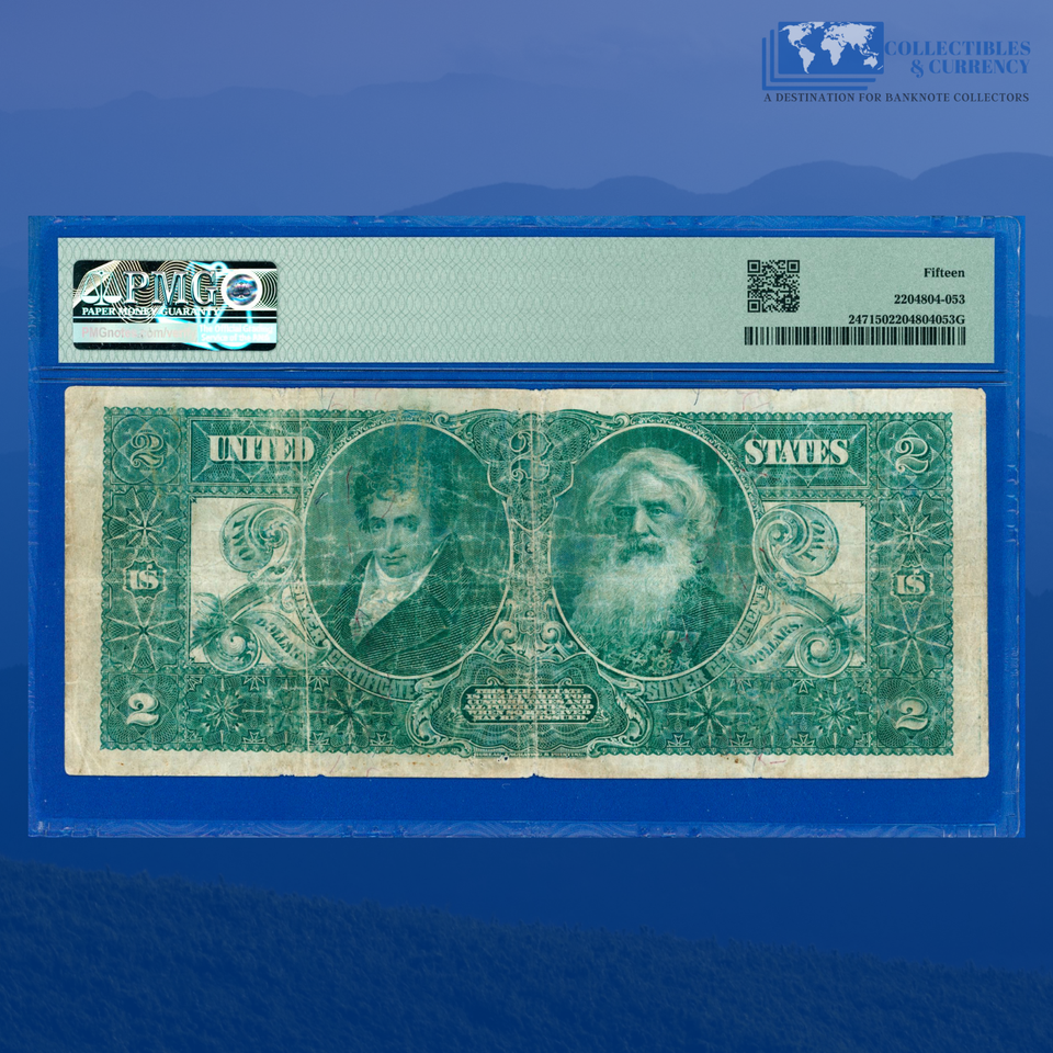 Fr.247 1896 $2 Two Dollar Silver Certificate "EDUCATIONAL NOTE" , PMG ...