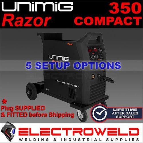 UNIMIG Razor 350 Compact Welder MIG TIG STICK Arc Razorweld 3 Phase ...