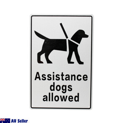 2x Warning Notice Assistance Dog Allowed Public Area Sign 300*200mm ...
