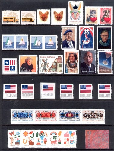2023 U.S. COMMEMORATIVE-DEFINITIVE YEAR SET *134 STAMPS* WITH 3 SHEETS ...