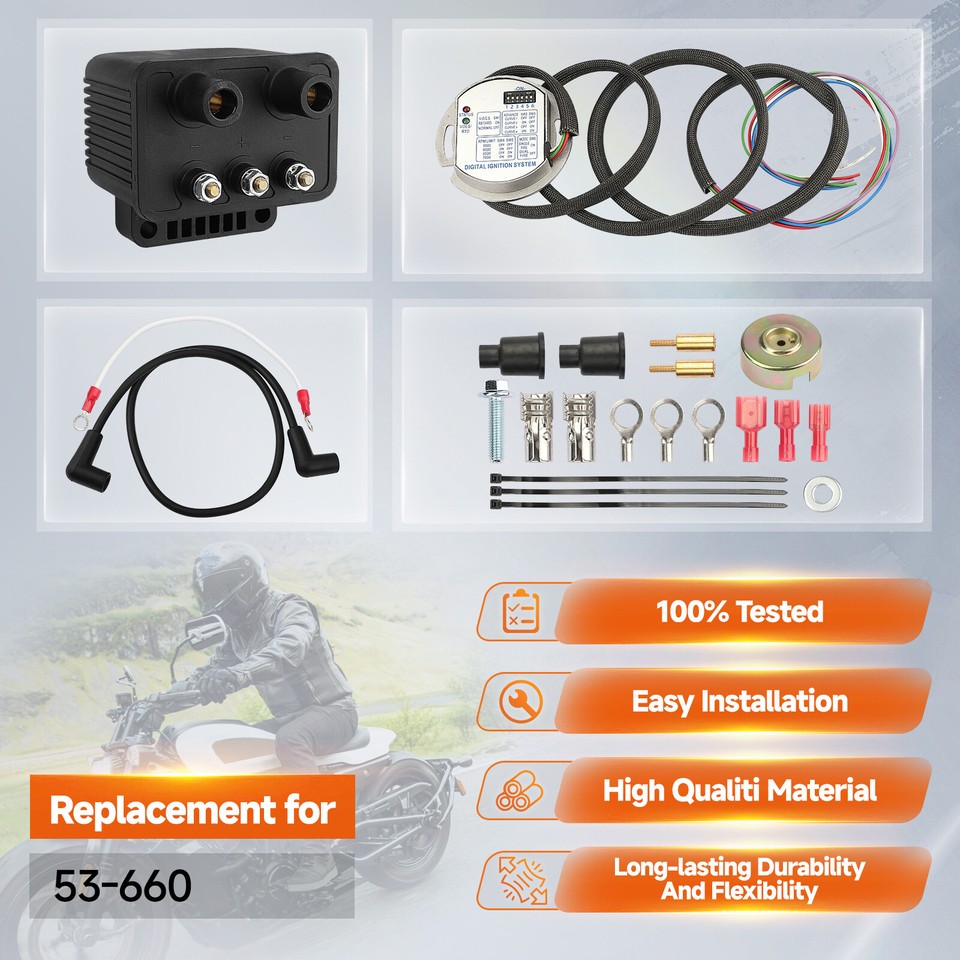 Ultima Single Fire Programmable Ignition Kit 53-660 For Harley Big Twin ...