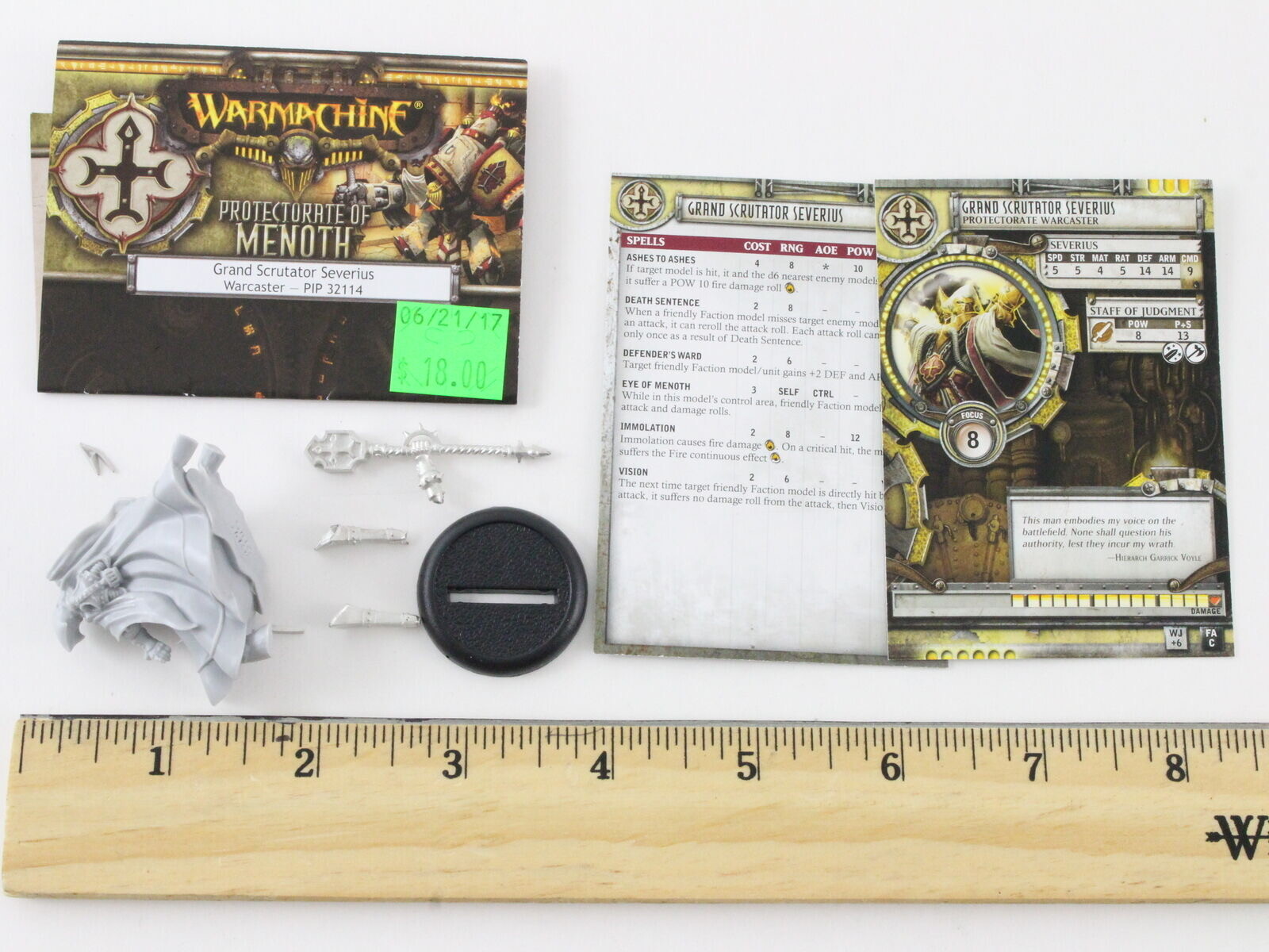Warmachine Protectorate Of Menoth Grand Scrutator Severius Warcaster ...