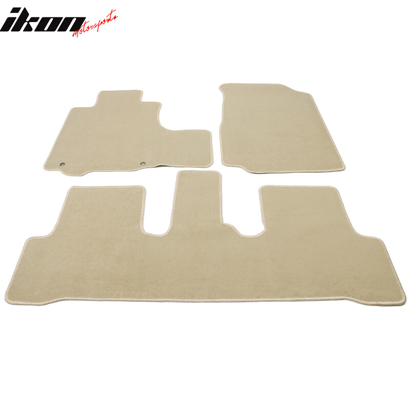Fits 07-11 Honda CRV Floor Mats Nylon Beige Non-Slip Auto Carpets Front ...