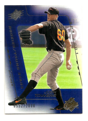 Josh Towers 2001 SPx Rookies/Young Stars #92 Serial #d 552/2000 NM/MT+ ...