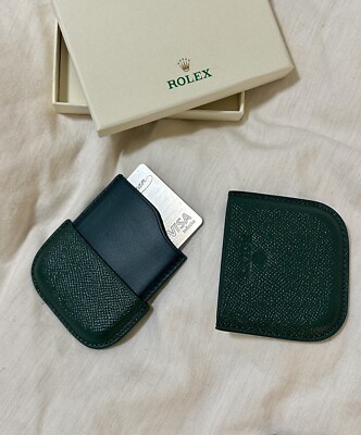 Rolex Card Holder Case Wallet Genuine Leather AD VIP Gift AUTHENTIC | eBay