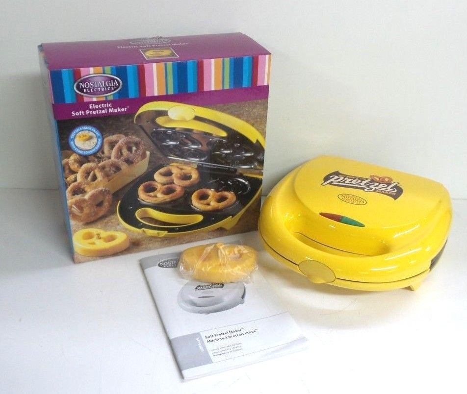 NEW Nostalgia Electrics Electric 4-Soft Pretzel Maker Machine | C1210 ...