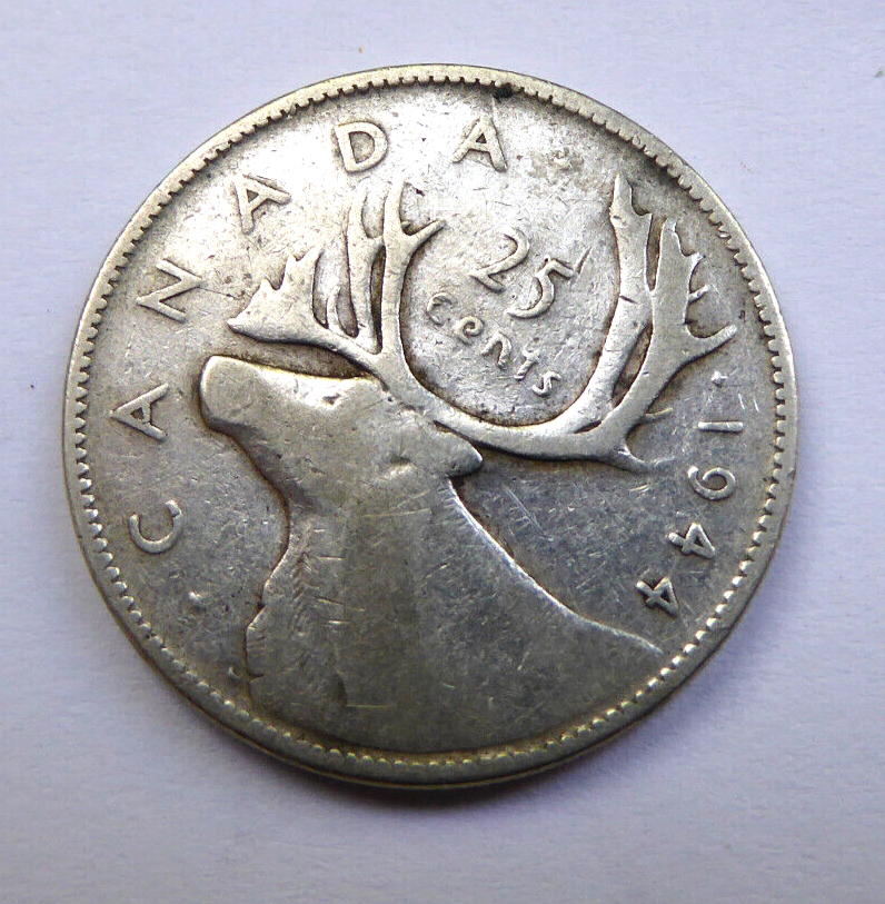 Canada Silver 25 Cent - 1944 - Circulated coin | eBay