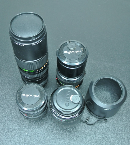 Vintage Camera Lens lot Canon Minolta JCPenney USED | eBay