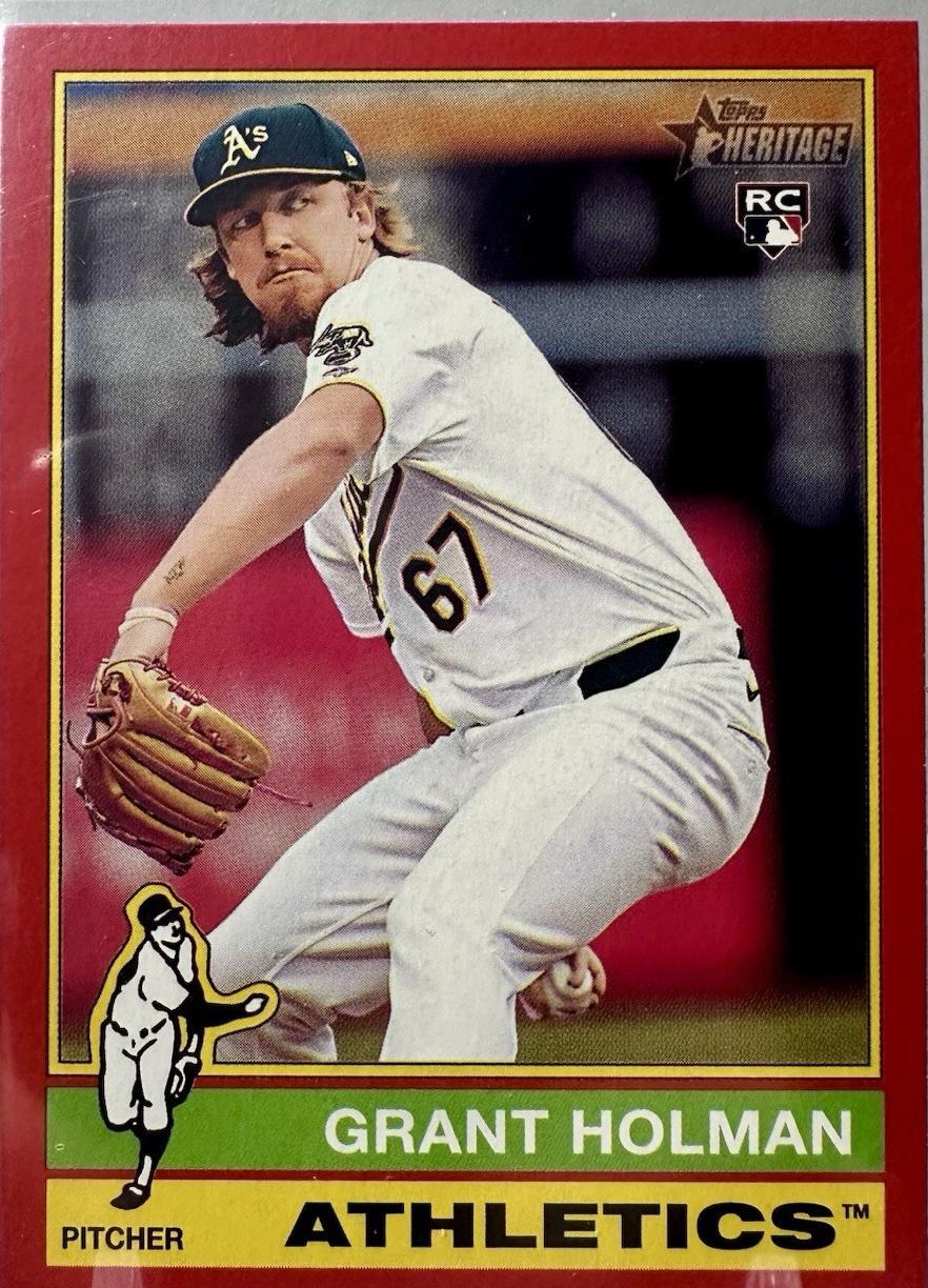 2025 Topps Heritage - Grant Holman #40 Red Border (RC) for sale online ...