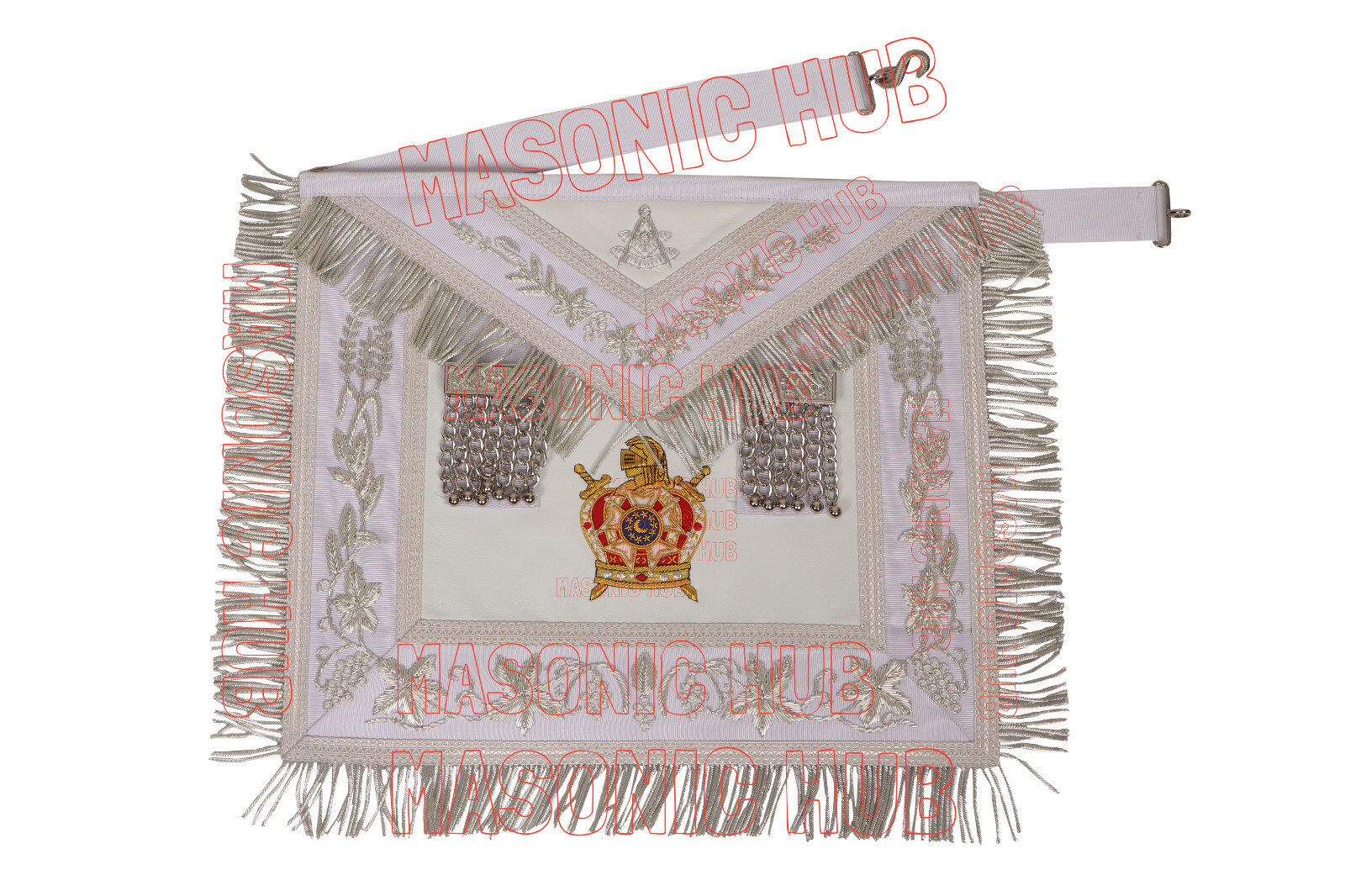 Handcrafted Masonic DeMolay Apron 100% Lambskin with Past Master Emblem ...