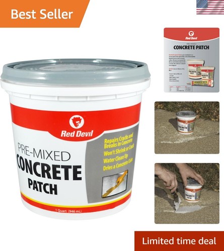 Pre-Mixed Concrete Patch, 1 Quart, Pack of 1, Gray | eBay