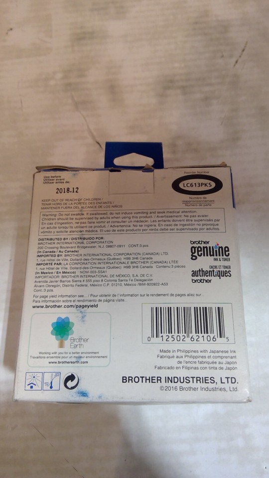 Genuine Brother LC61CL Cyan, Magenta, Yellow Inkjet Cartridge | eBay