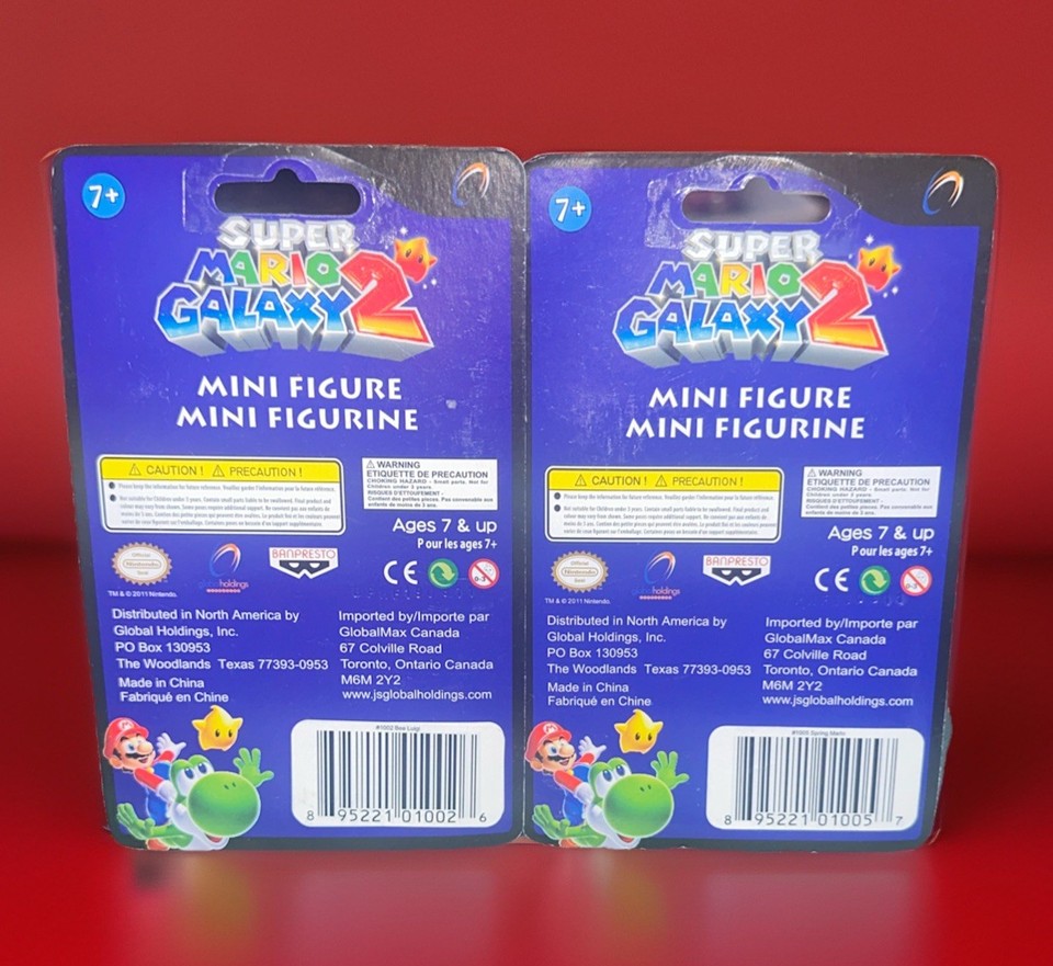Banpresto Super Mario Galaxy 2 Luigi Bee & Mario Mini Lot Of 2 Figures ...