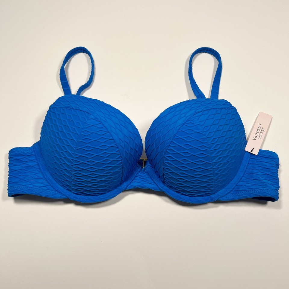 Victoria Secret 36DD L SEXY TEE Push Up Bikini Top Bottom Set Textured ...