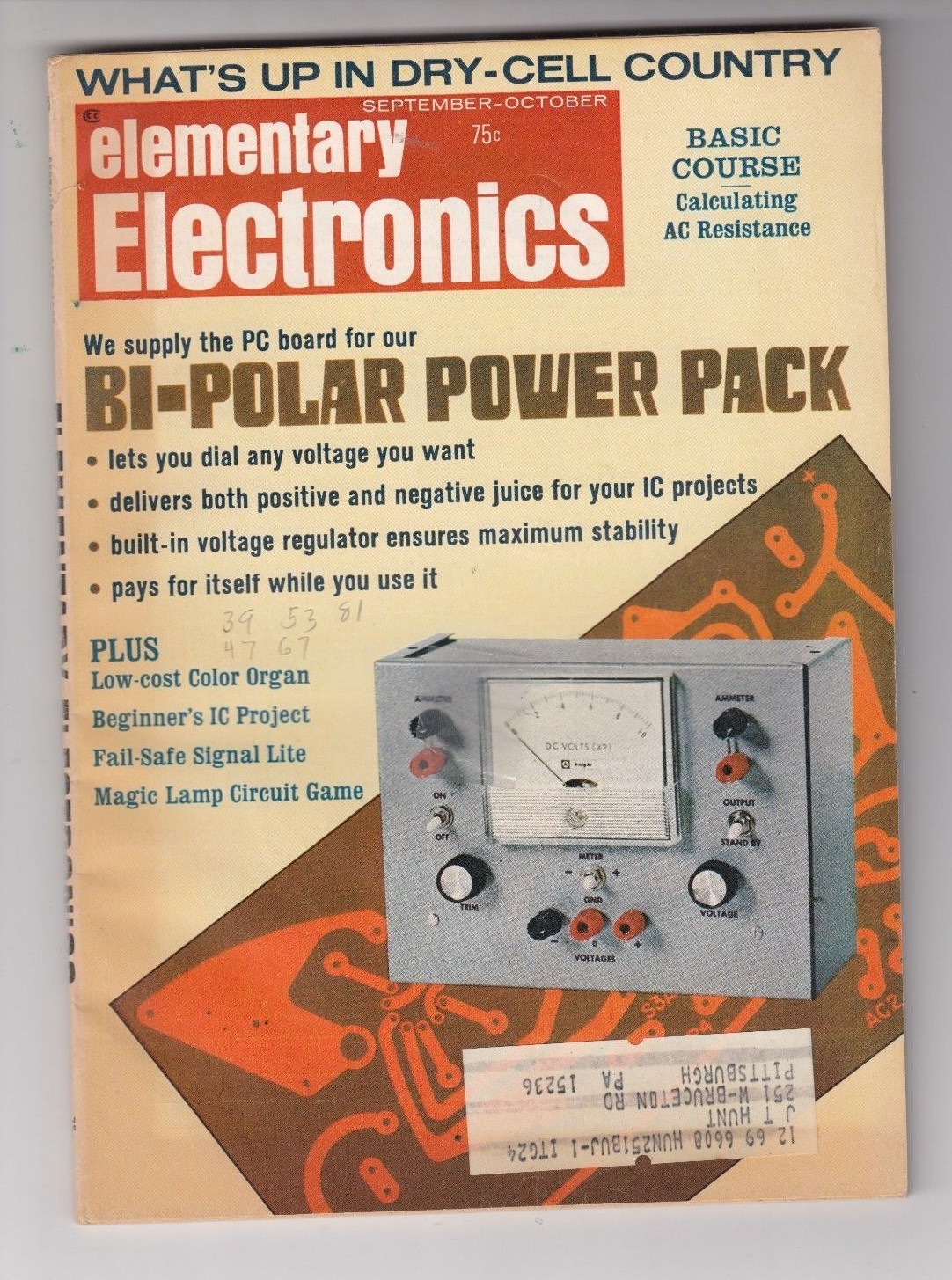 Vintage 1970 September Elementary Electronics Magazine , Bi Polar Power ...