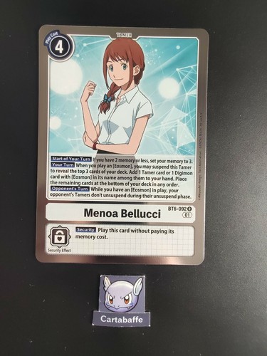 Digimon Card Game Menoa Belluci BT6-092 RARE Double Diamond | eBay