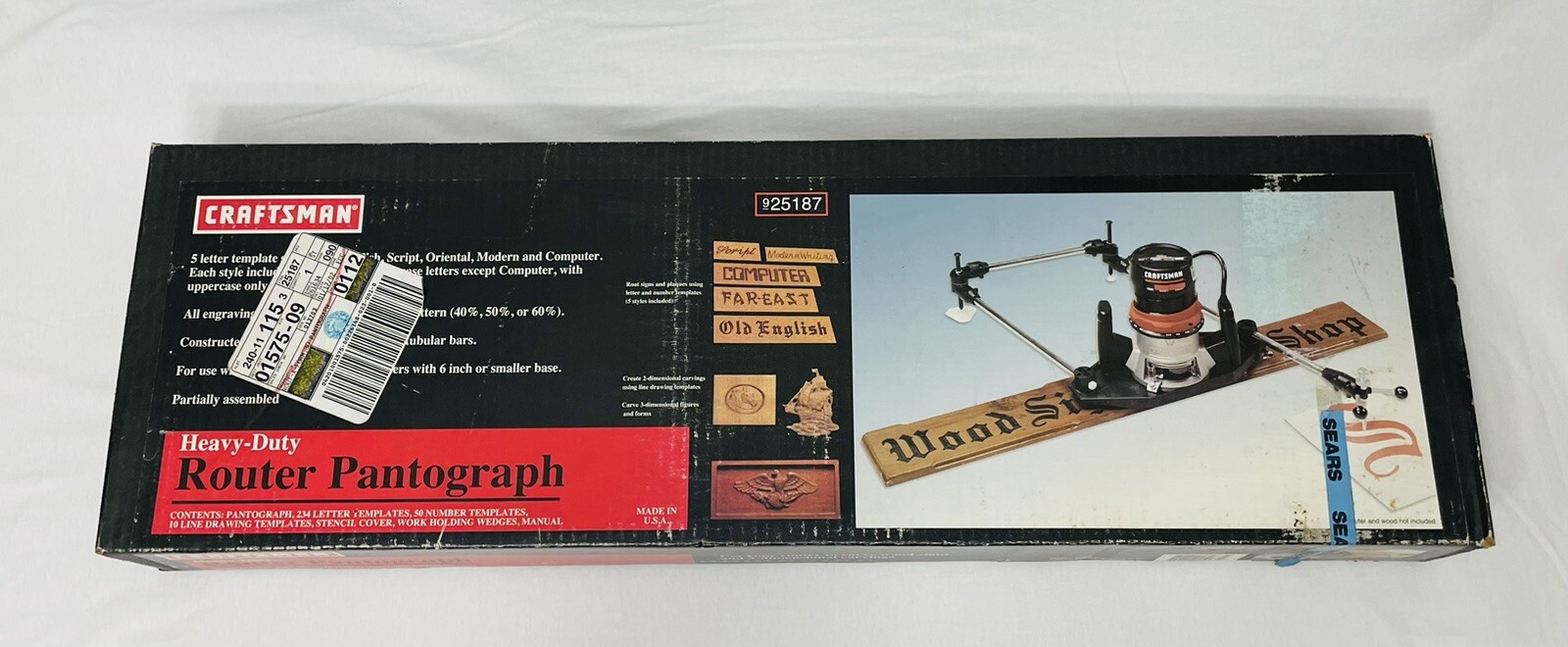 Craftsman Router Pantograph Kit 25187 With Stencils for sale online | eBay