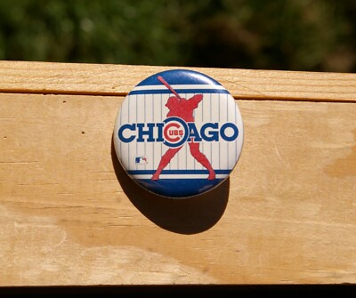 1980's Chicago Cubs Baseball 1 3/8" Metal Lapel Pin Pinback Button by ...