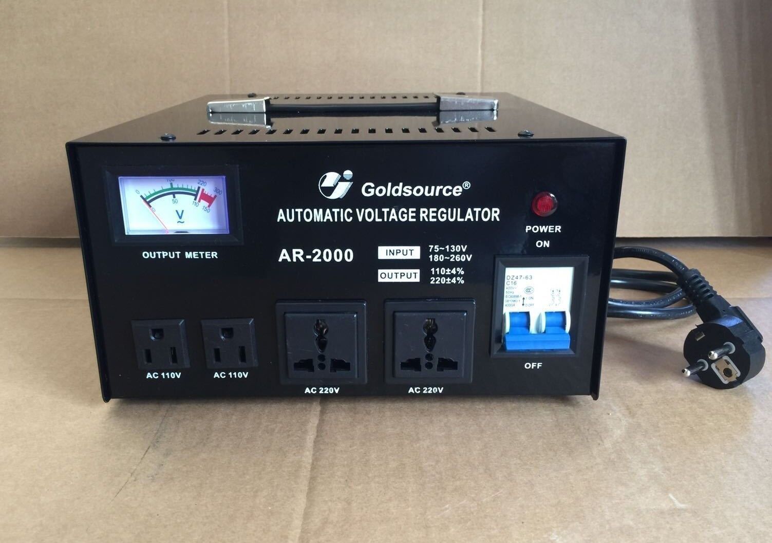 CURRENT STABILIZER REGULATES AND TRANSFORMS FROM 220V TO 110V 110 TO ...