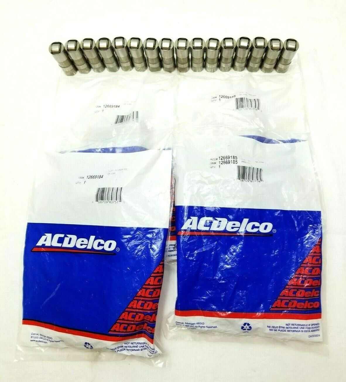 OEM GM 17122490 16 Valve Lifters+ 4 Guides Roller Lifters w/ 4 Trays ...