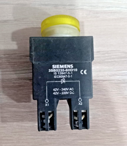 10PC Lot-SIEMENS 3SB5235-6HD10 YELLOW LED INDICATOR LIGHT 42VTO240VAC ...