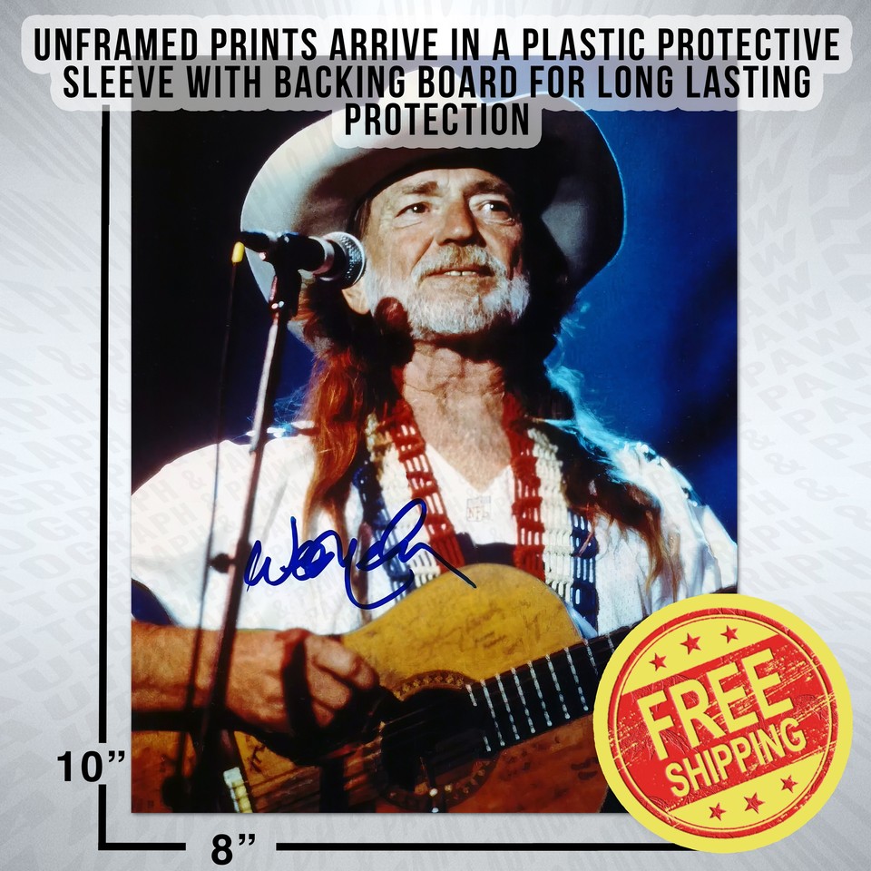 Willie Nelson Autograph Reprint Signed 8x10 Photo Signature Poster BUY ...