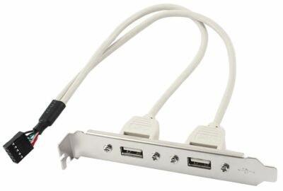 2 Ports USB 2.0 Female to 9 Pin Dual Motherboard Header Cable Adapter ...