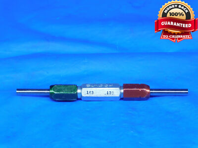 .1630 & .1700 PIN PLUG GAGE GO NO GO .1719 -.0019 OVERSIZE 11/64 4 mm ...