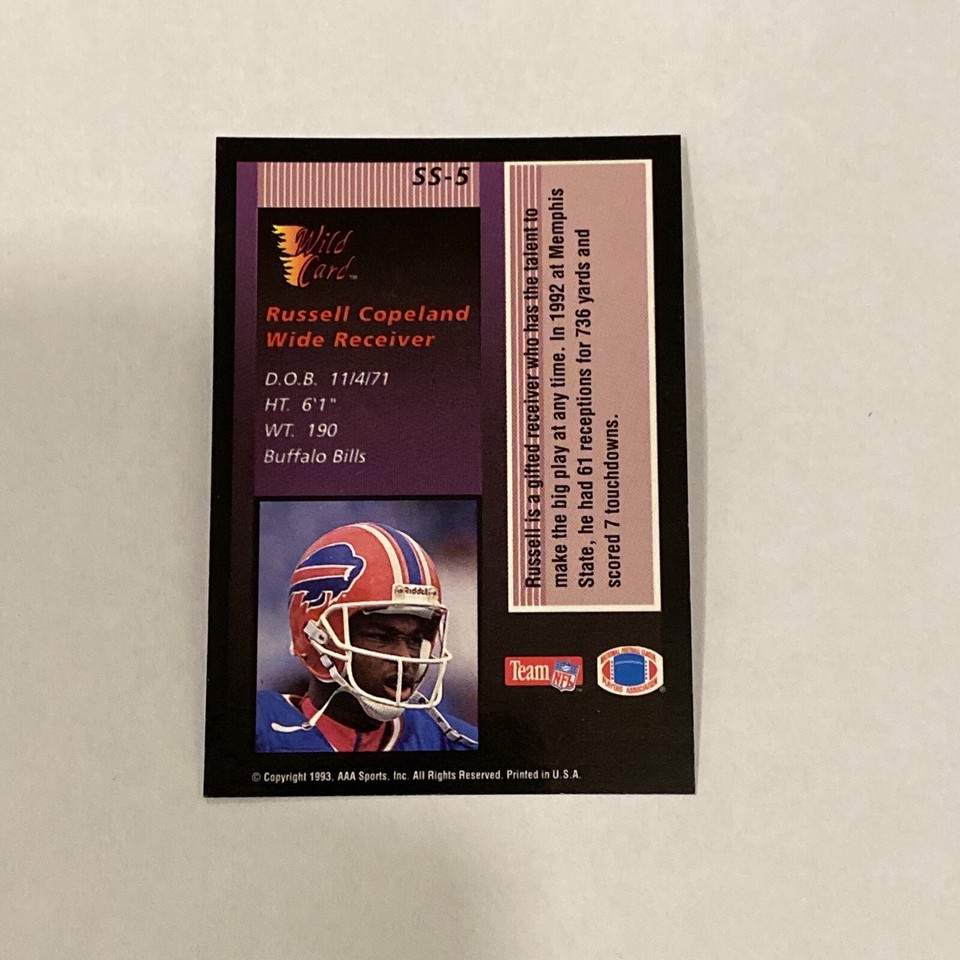 1993 Wild Card Stat Smashers Rookies Russell Copeland #SS-5 Rookie RC ...