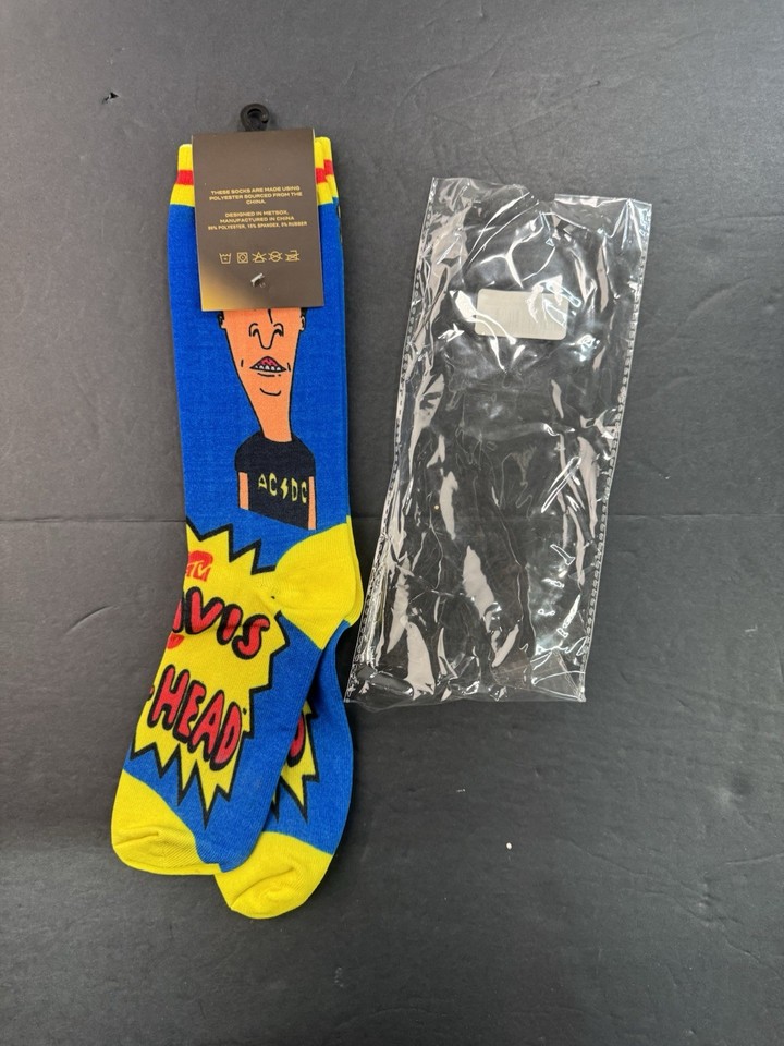 Headgear Classics Beavis And Butthead Crew Socks Graphic Print Mens 9 ...
