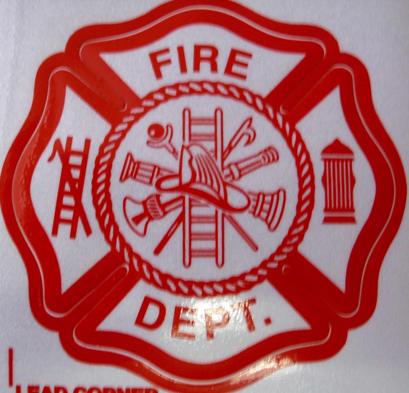 FIRE DEPT 3" 3M RED WHITE REFLECTIVE DECAL STICKER | eBay