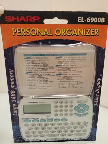 Sharp Personal Organizer EL-6900B Seven built-in organizer functions ...