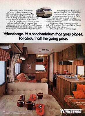1980 Winnebago Motorhome Original Color Print Ad | eBay