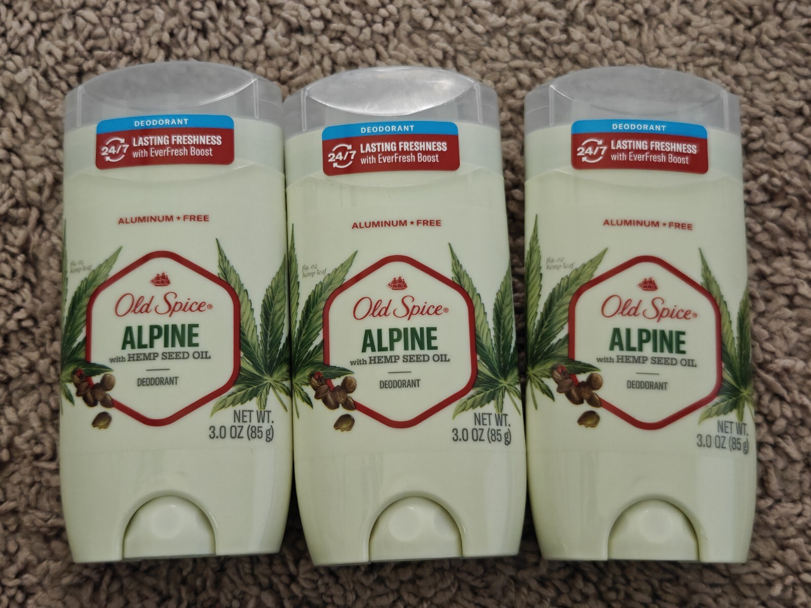 Old Spice ALPINE Aluminum-Free 24HR Deodorant with HEMP SEED OIL 3oz ...