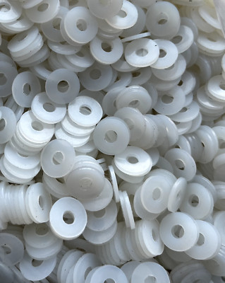 M5 Flat Penny Nylon Washers (DIN 9021)-15mm O/D X 5.3mm I/D X 1.5mm Thk ...