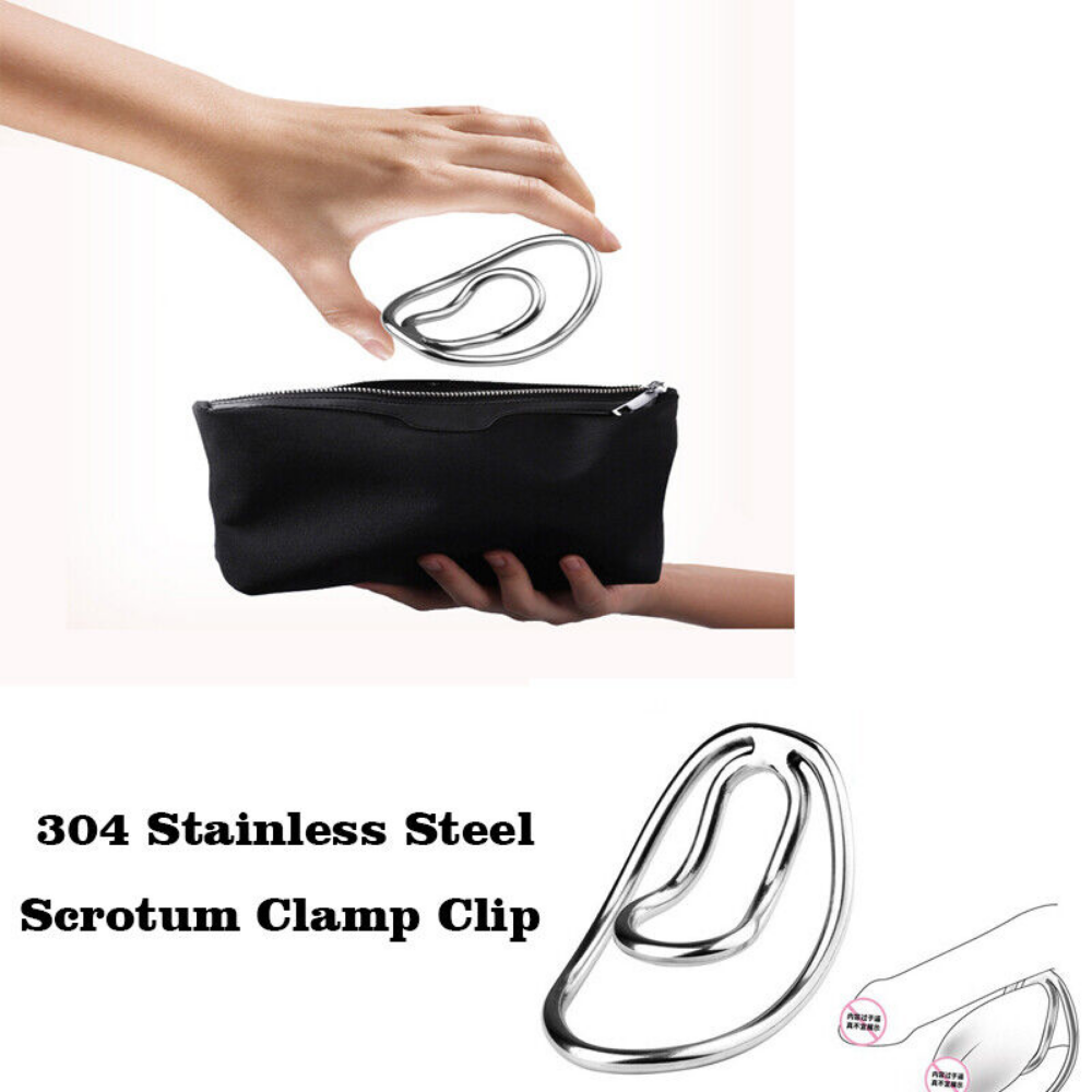 Stainless steel The Penis Clip Male Metal Chastity Training Clip Lock ...