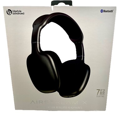 Airstream X Bluetooth Headphones W Charging HD Wireless Noise Isolation Black | eBay