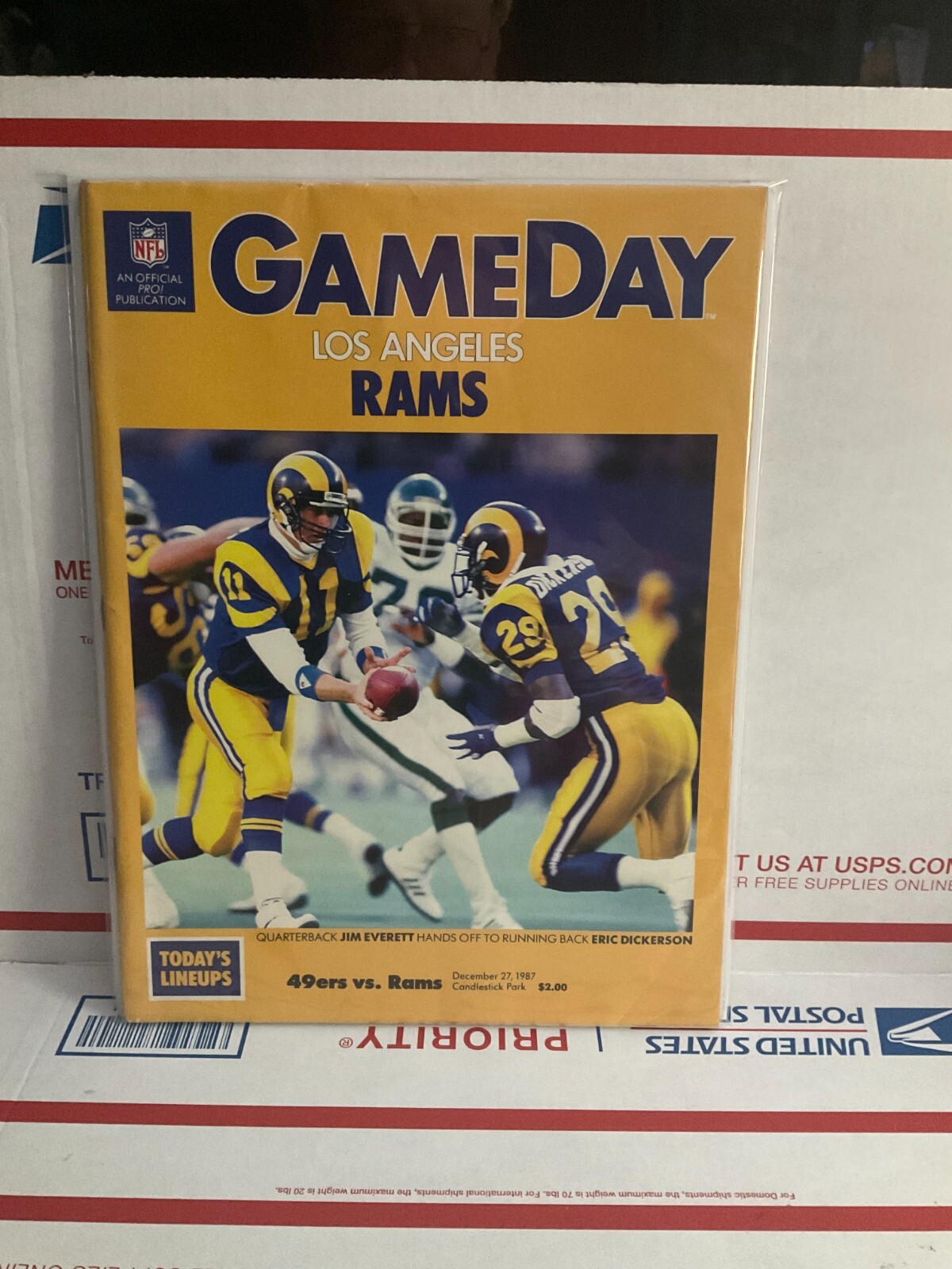 1987 SAN FRANCISCO 49ERS VS LOS ANGELES RAMS DEC 27TH GAMEDAY PROGRAM ...